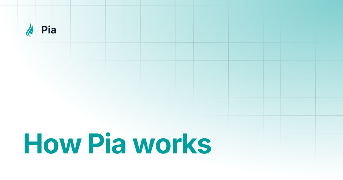 How Pia works | Pia